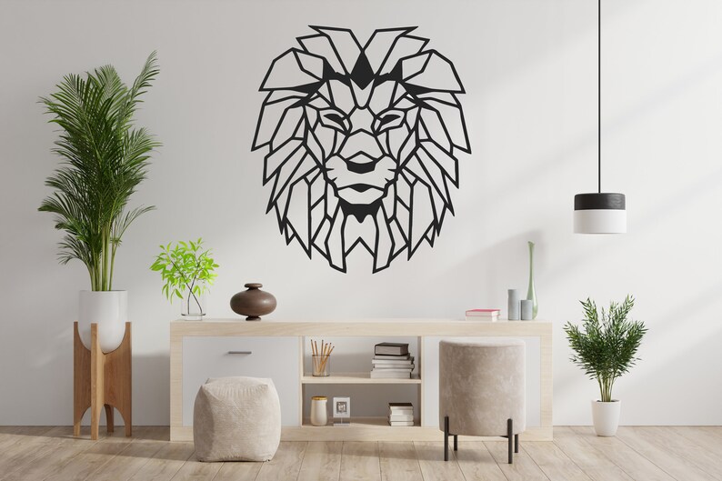 Lion Polygon - for Laser Cut | CNC File, Laser Cutting File | Dxf, Svg ...