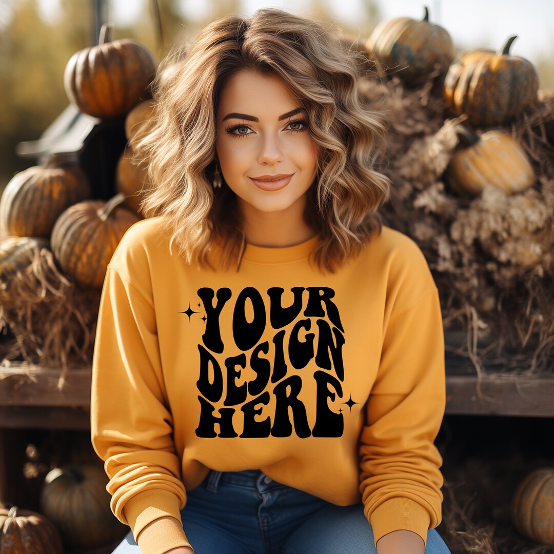 Gildan Gold 18000 Mockup | Gildan Sweater Mock up | Oversized ...