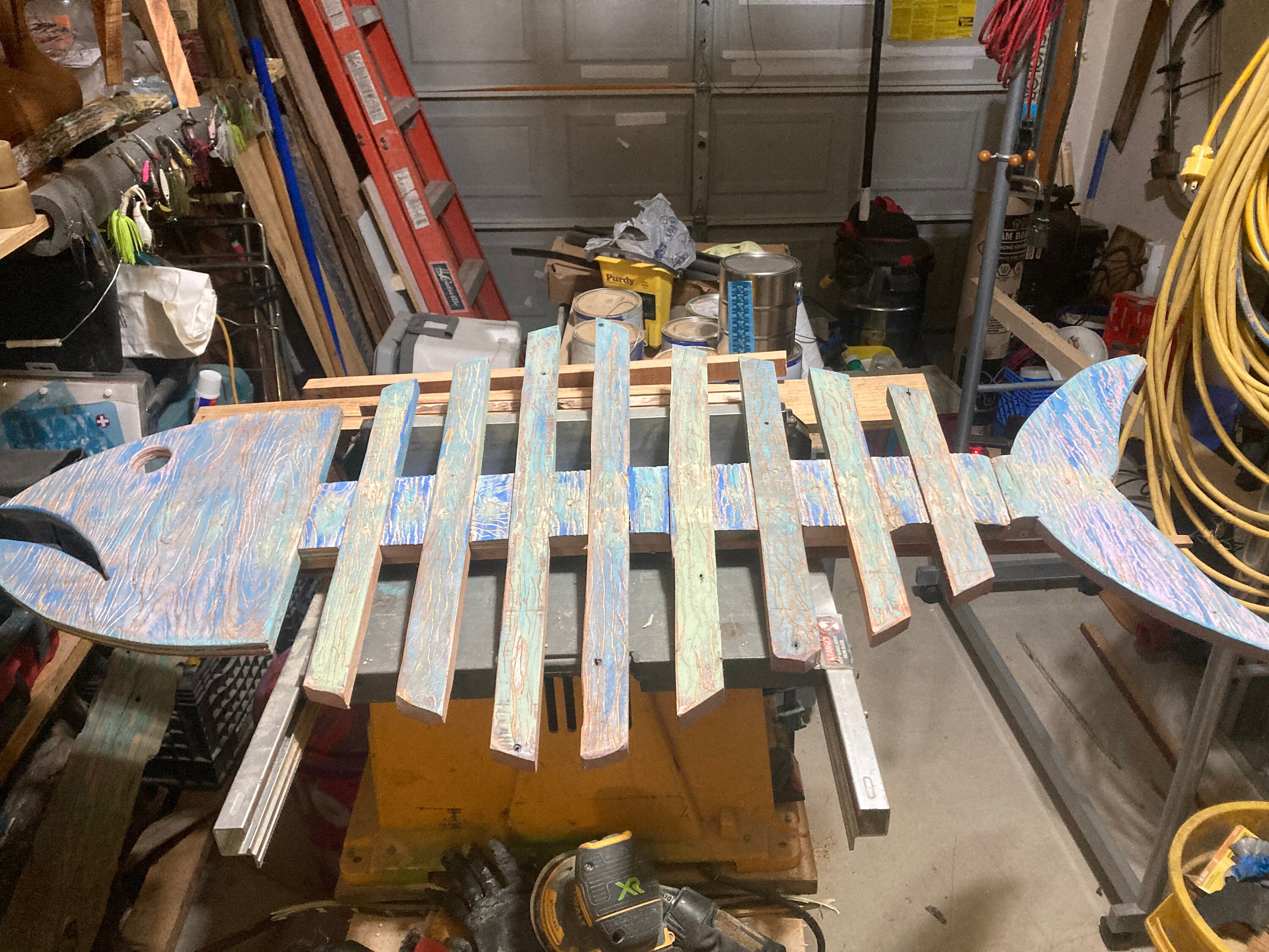 Fish Bones Shelf Made From Pallets and Driftwood - Etsy