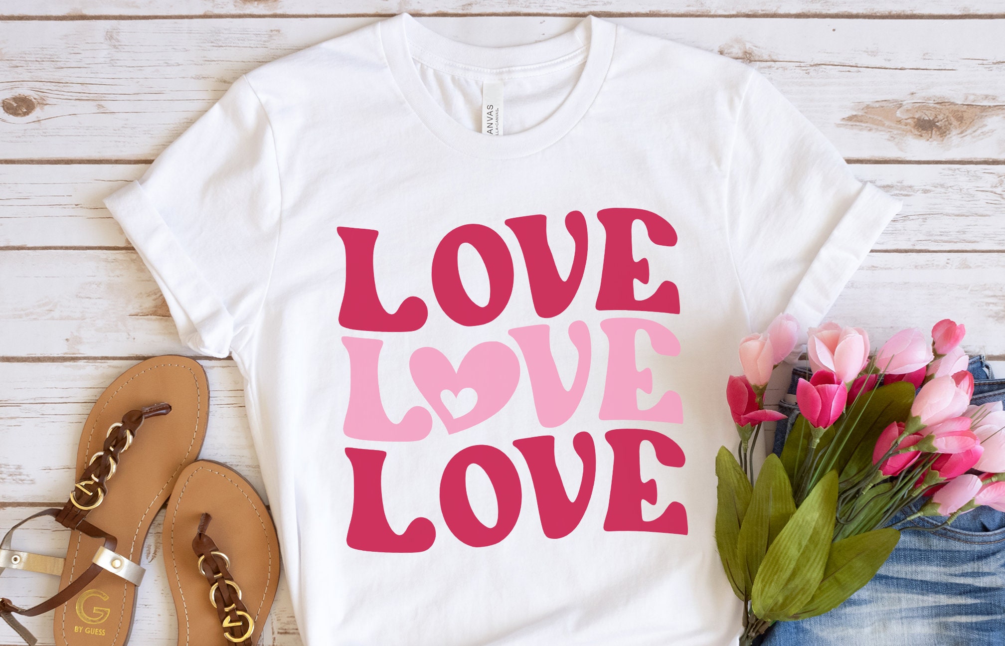 Retro Font Love Heart SVG Digital Download for Crafters, Valentine ...