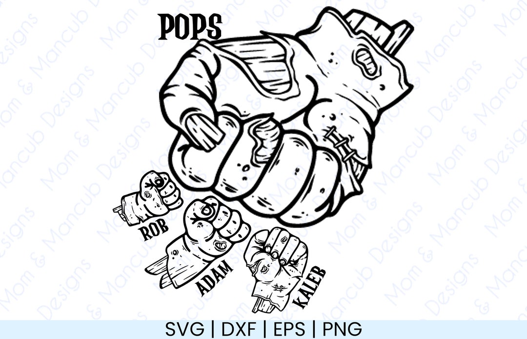 Zombie Family Fist Bump for Dad or Grandpa - SVG Digital Download Cut ...