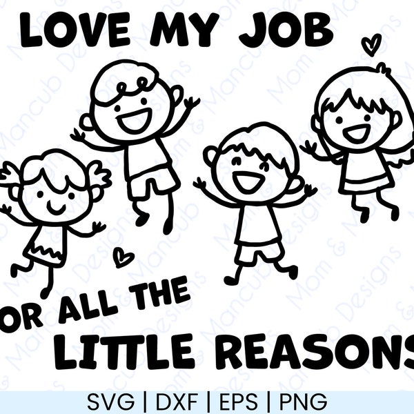 Preschool Svg I Love My Job for All the Little Reasons - Etsy Israel