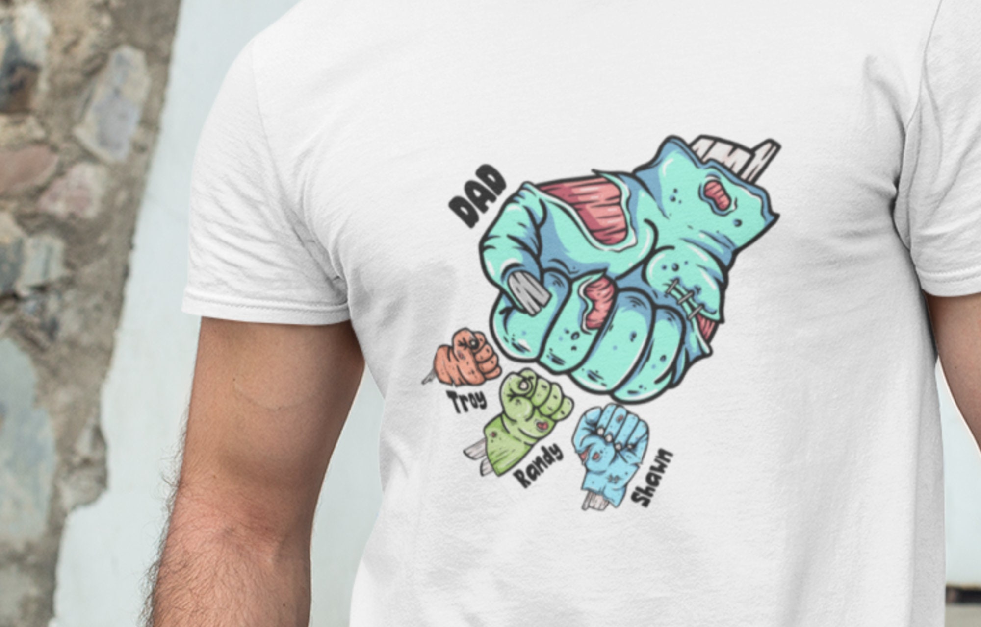 Zombie Family Fist Bump for Dad or Grandpa - SVG Digital Download for ...