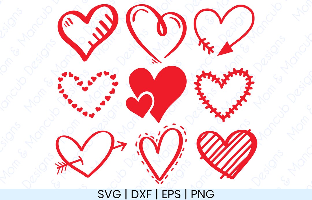 Love Hearts SVG Digital Download for Crafters, Valentine Galentine PNG ...