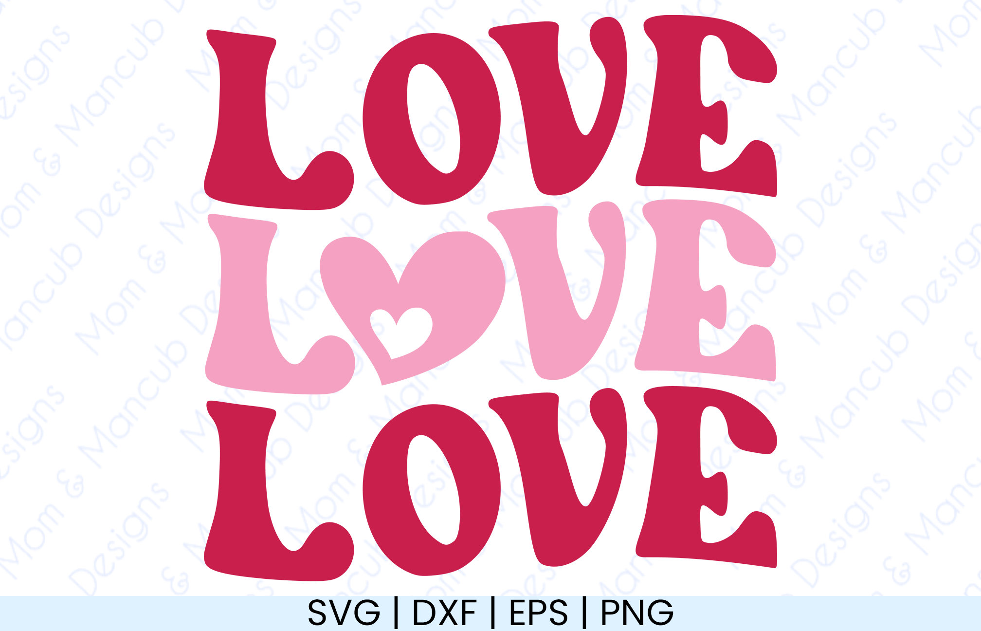 Retro Font Love Heart SVG Digital Download for Crafters, Valentine ...