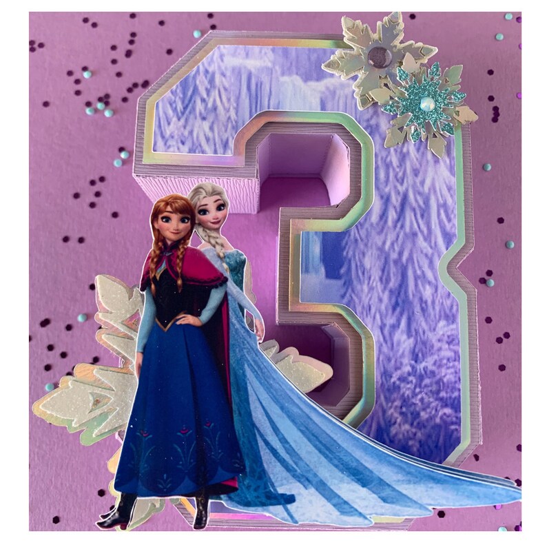 Frozen 3D Number, Frozen 3D Letter, Frozen Party Decorations, Frozen ...