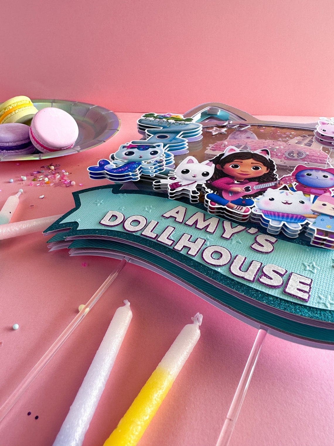 Gabbys Dollhouse Cake Topper Gabbys Dollhouse Shaker Cake Topper