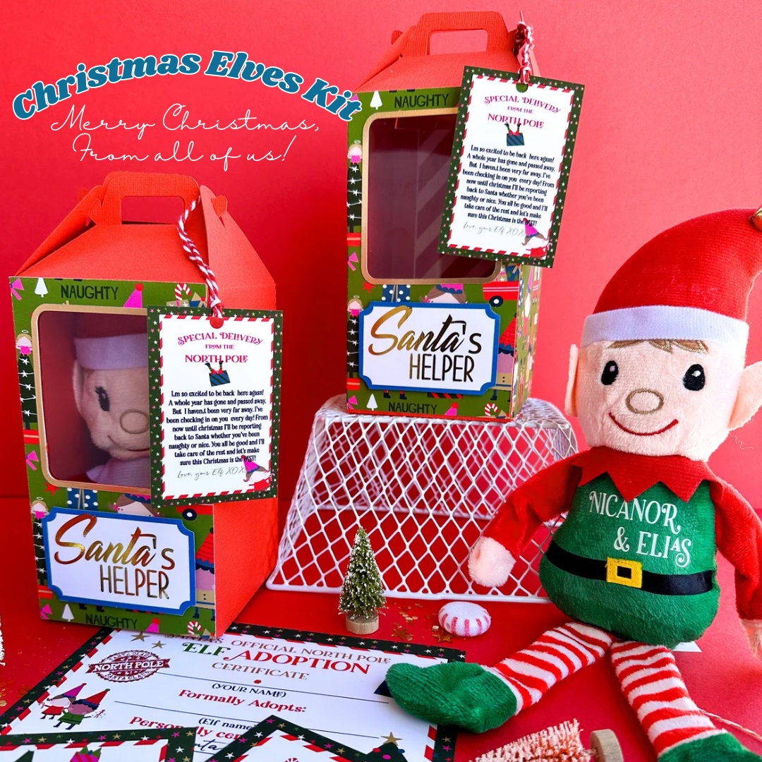 Personalized Plush Elf Christmas Gift: Santa's Helper Kit - Etsy