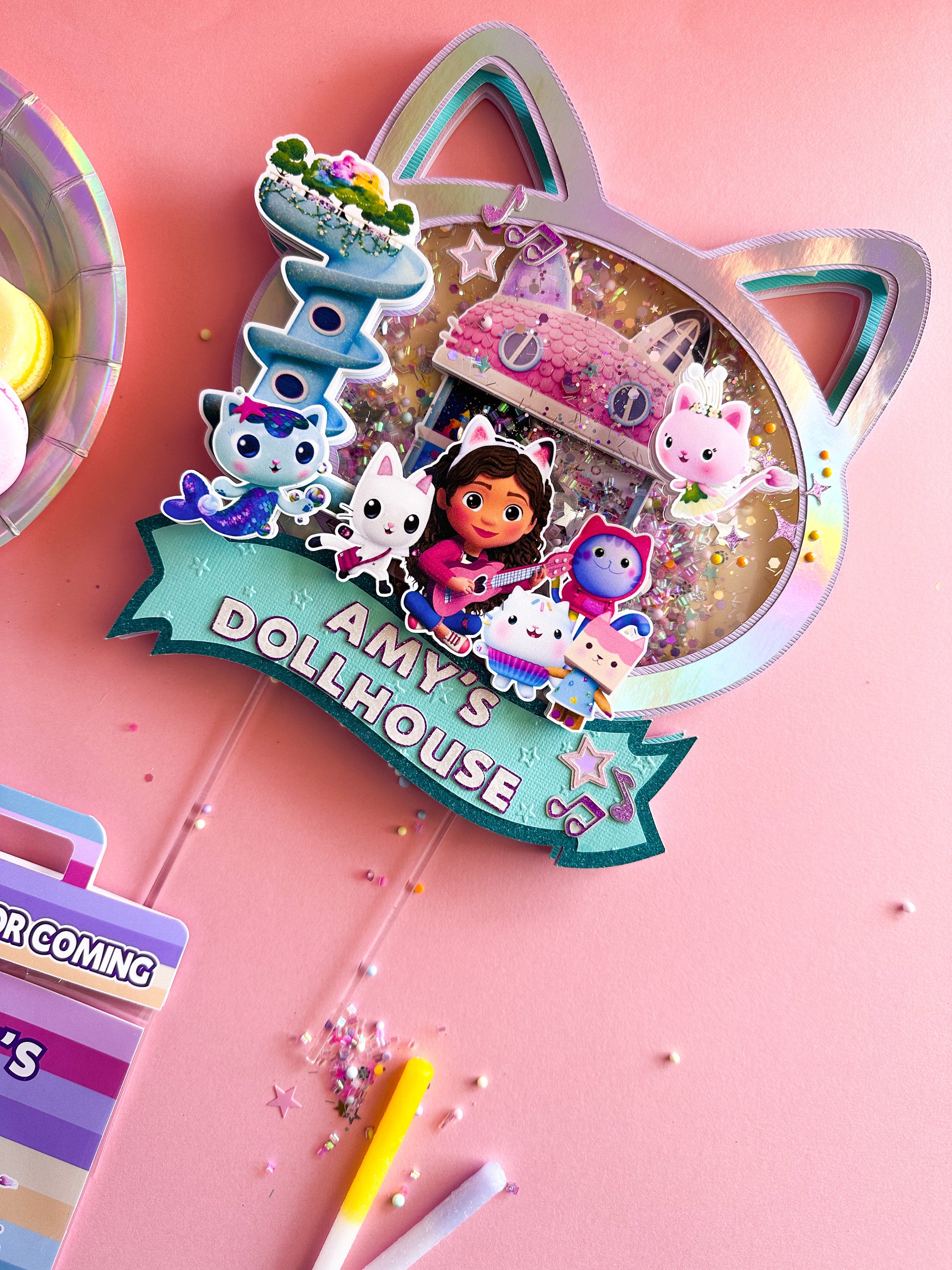 Gabby's Dollhouse Shaker Cake Topper: 3D Party Decoration - Etsy