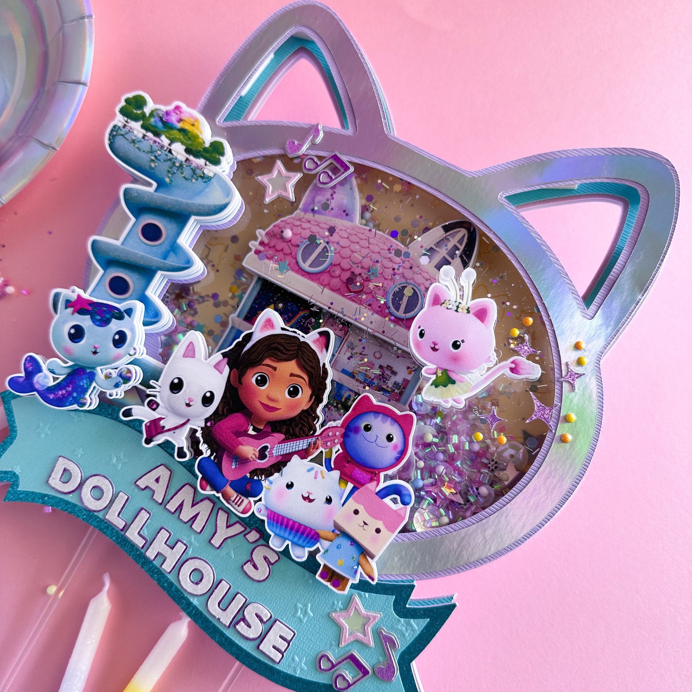 Gabbys Dollhouse Cake Topper Gabbys Dollhouse Shaker Cake Topper