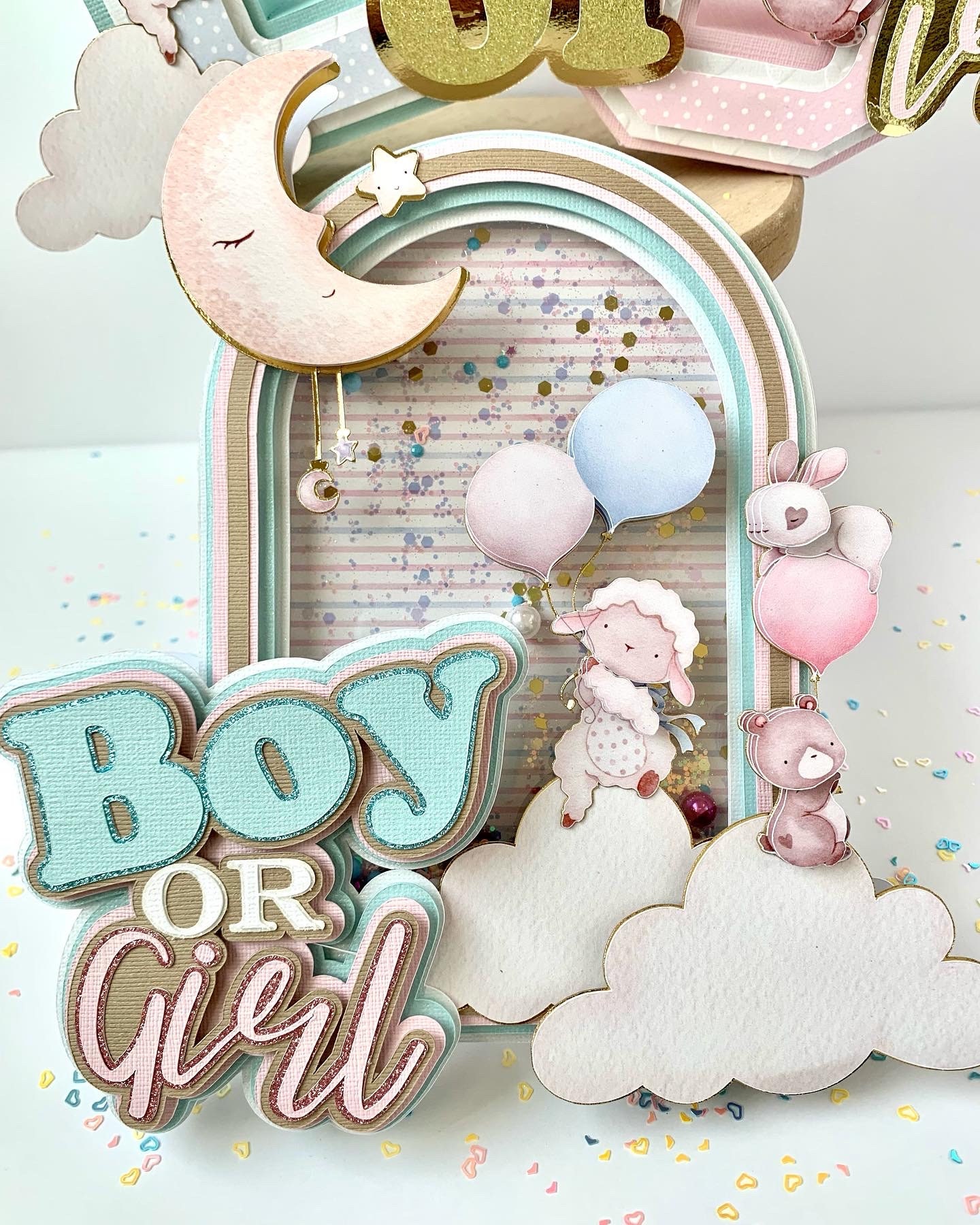Gender Reveal Shaker Cake Topper: Boy or Girl Party Decoration - Etsy