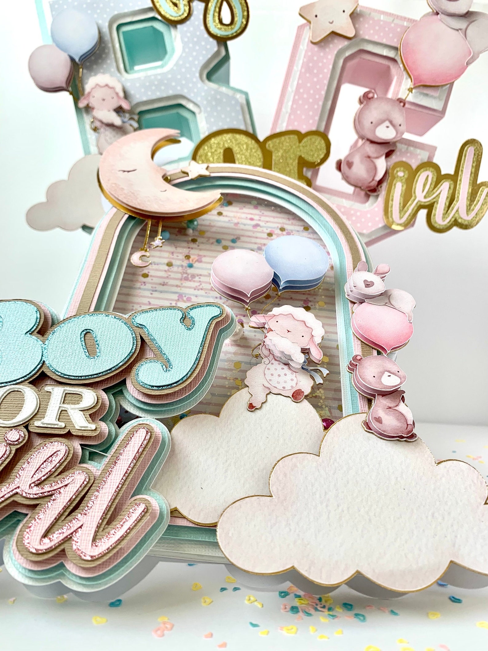 Gender Reveal 3D Letters: Baby Shower Party Decor - Etsy