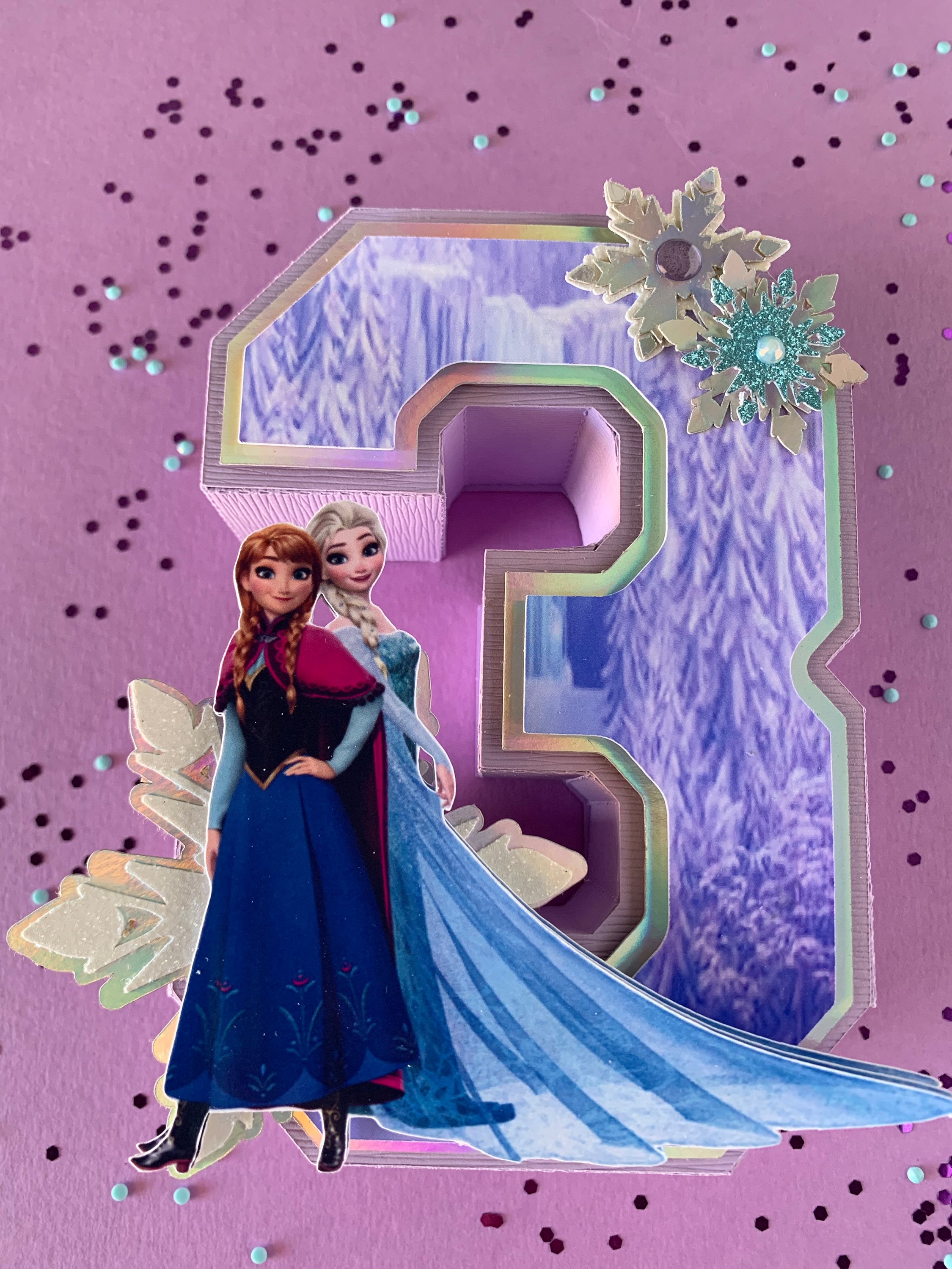 Frozen 3D Number, Frozen 3D Letter, Frozen Party Decorations, Frozen ...