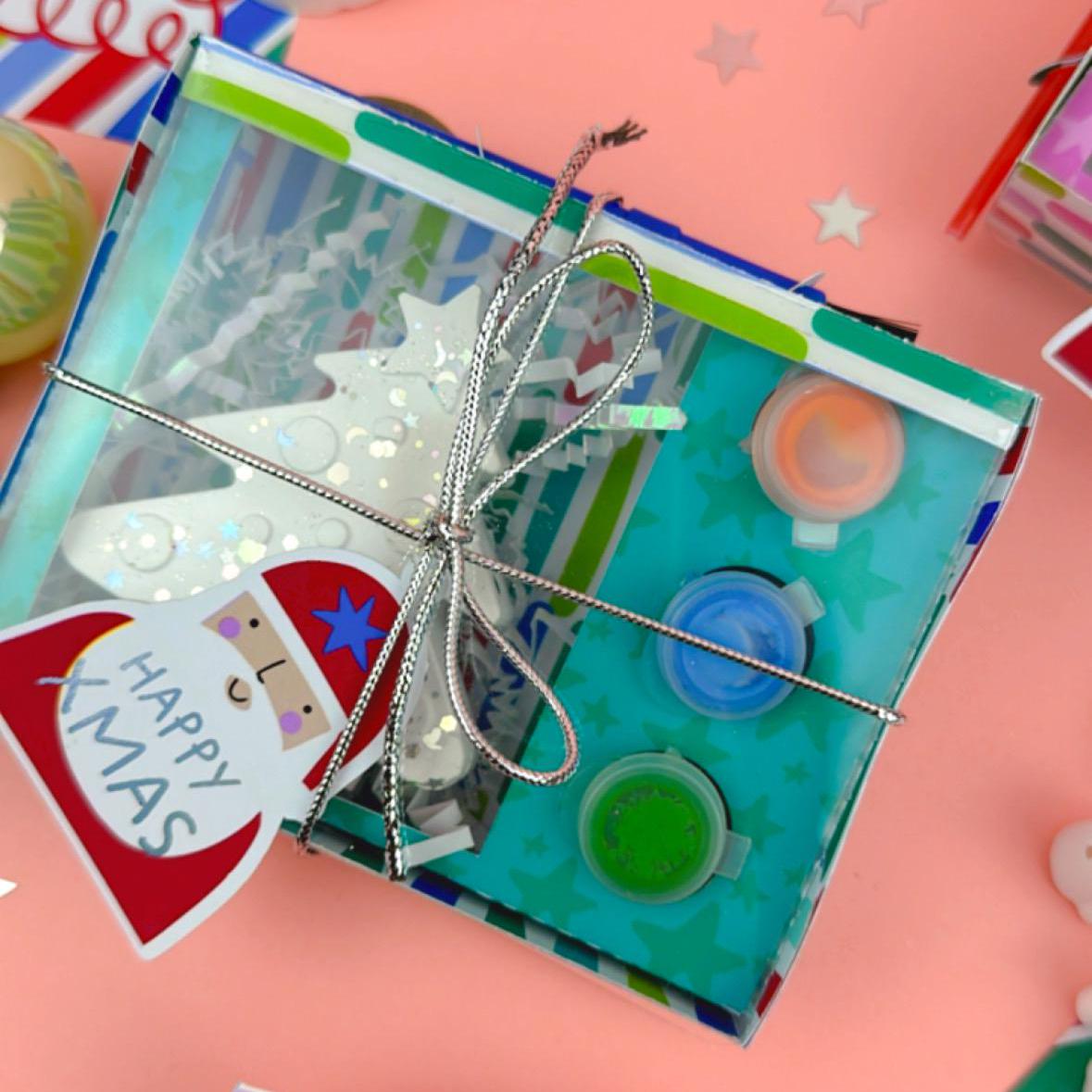 Christmas Painting Kit Favors: Glitter Plaster Figures, Set of 2 - Etsy