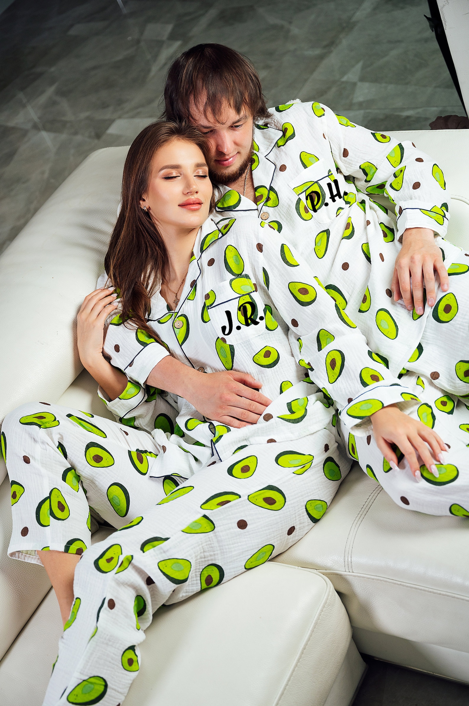 Custom Avocado Pajama Set: Matching Couple Pjs - Etsy