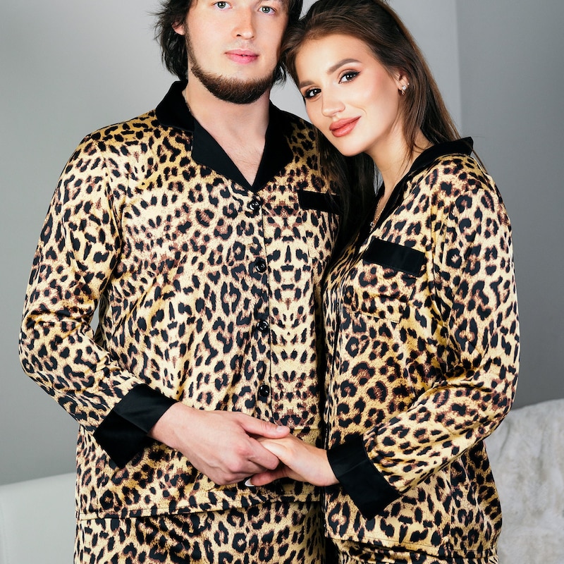 Leopard and Red Pajamas - Etsy