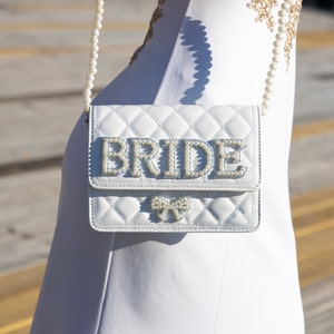 Custom Bride Pearl Clutch: Wedding Bridal Bag - Etsy