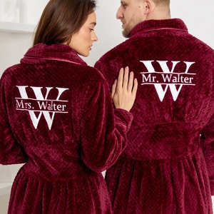 Personalized Spa Bathrobes, Custom Robes for Couple, Honeymoon Gift ...
