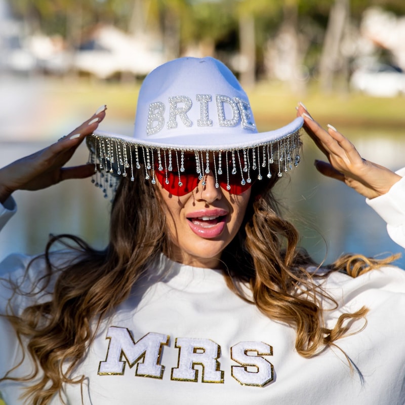 Bridal Wedding Cowboy Hat - Etsy