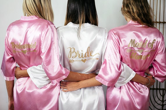 Set of 11 Bridal Shower Satin Robes Bridesmaid Robes - Etsy