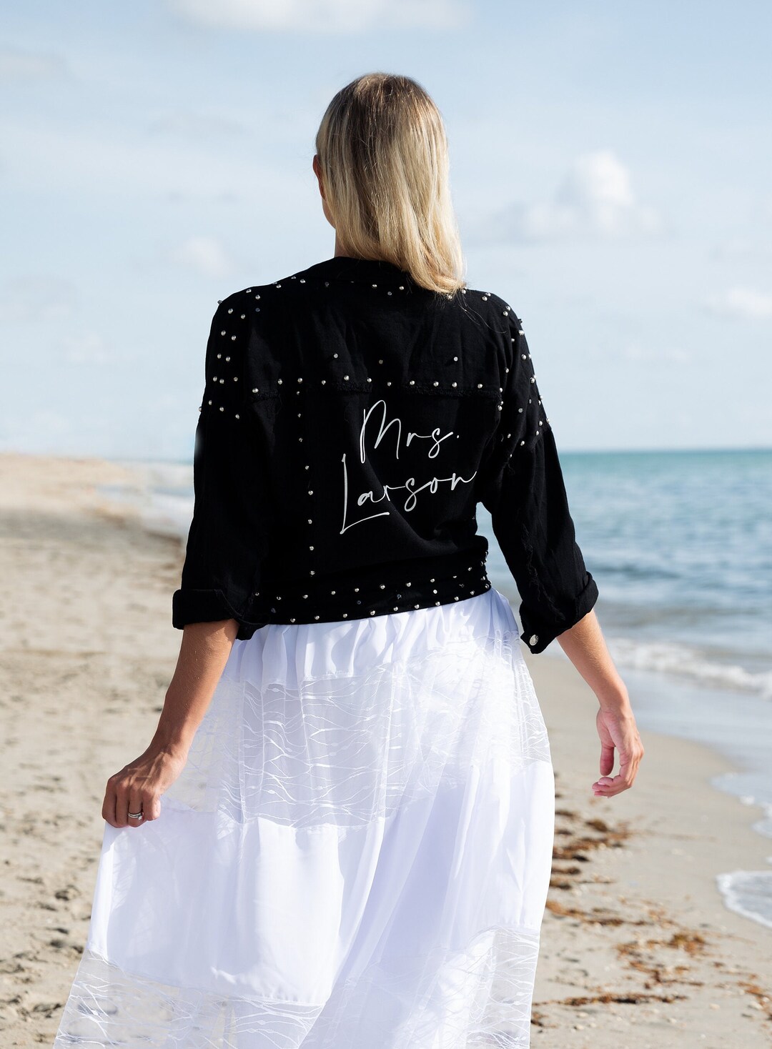 Custom Mrs Jean Jacket, Wedding Jacket, Bride Denim Jacket, Wedding ...