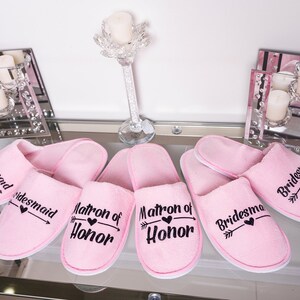 Bachelorette Slippers, Custom Spa Slippers With Names, Bridesmaids ...