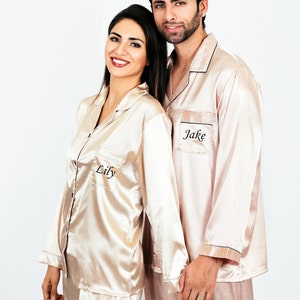 Personalized Bride and Groom Pajamas: Matching Wedding Pjs, Plus Size ...