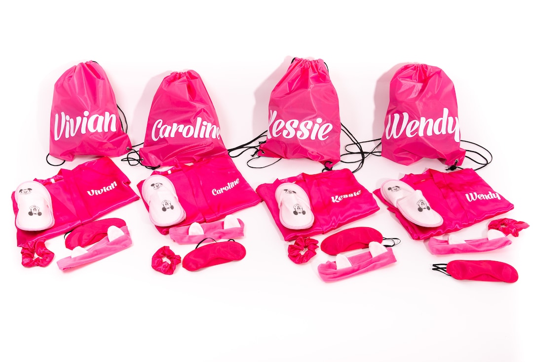 Girls Spa Party Favors, Personalized Spa Party Set, Girls Satin Robes ...