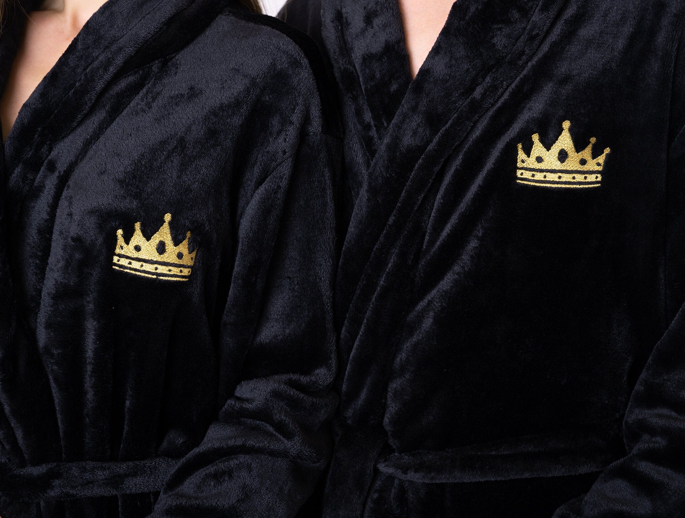 Custom King and Queen Robes for Couples, Custom Bathrobes for Couples ...