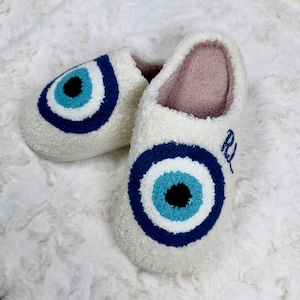 Custom Protective Evil Eye Slippers, Closed Evil Eye Slippers ...