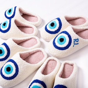 Custom Protective Evil Eye Slippers, Closed Evil Eye Slippers ...