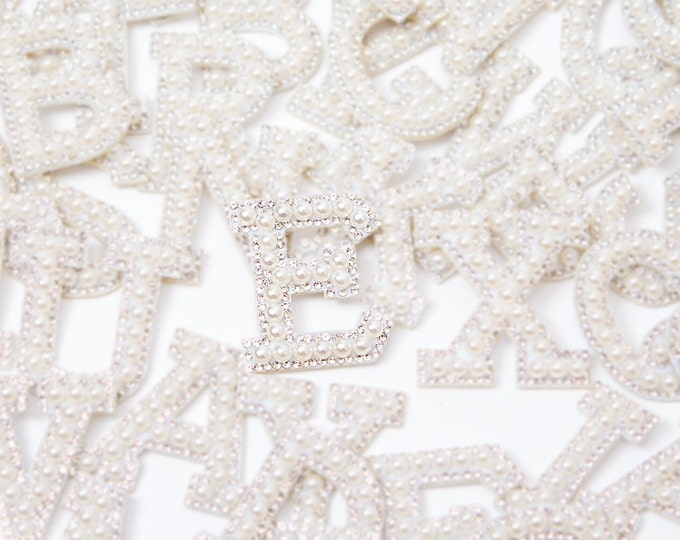 Pearl & Rhinestone Iron/glue-on Letters - Etsy