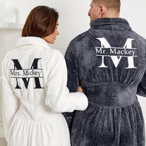 Personalized Spa Bathrobes, Custom Robes for Couple, Honeymoon Gift ...