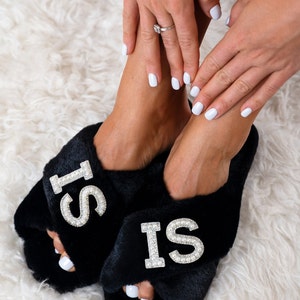 High Quality Custom Bride Slippers: Personalized Mrs Slippers - Etsy