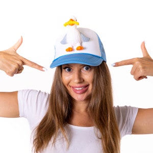 Custom Seagull Baseball Caps, Funny Custom Trucker Hats, Fun Baseball ...