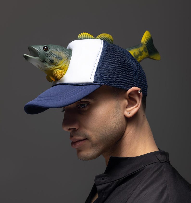 Fishing Cap, Gift for Him, Gift for Dad, Trucker Cap for Fishing ...