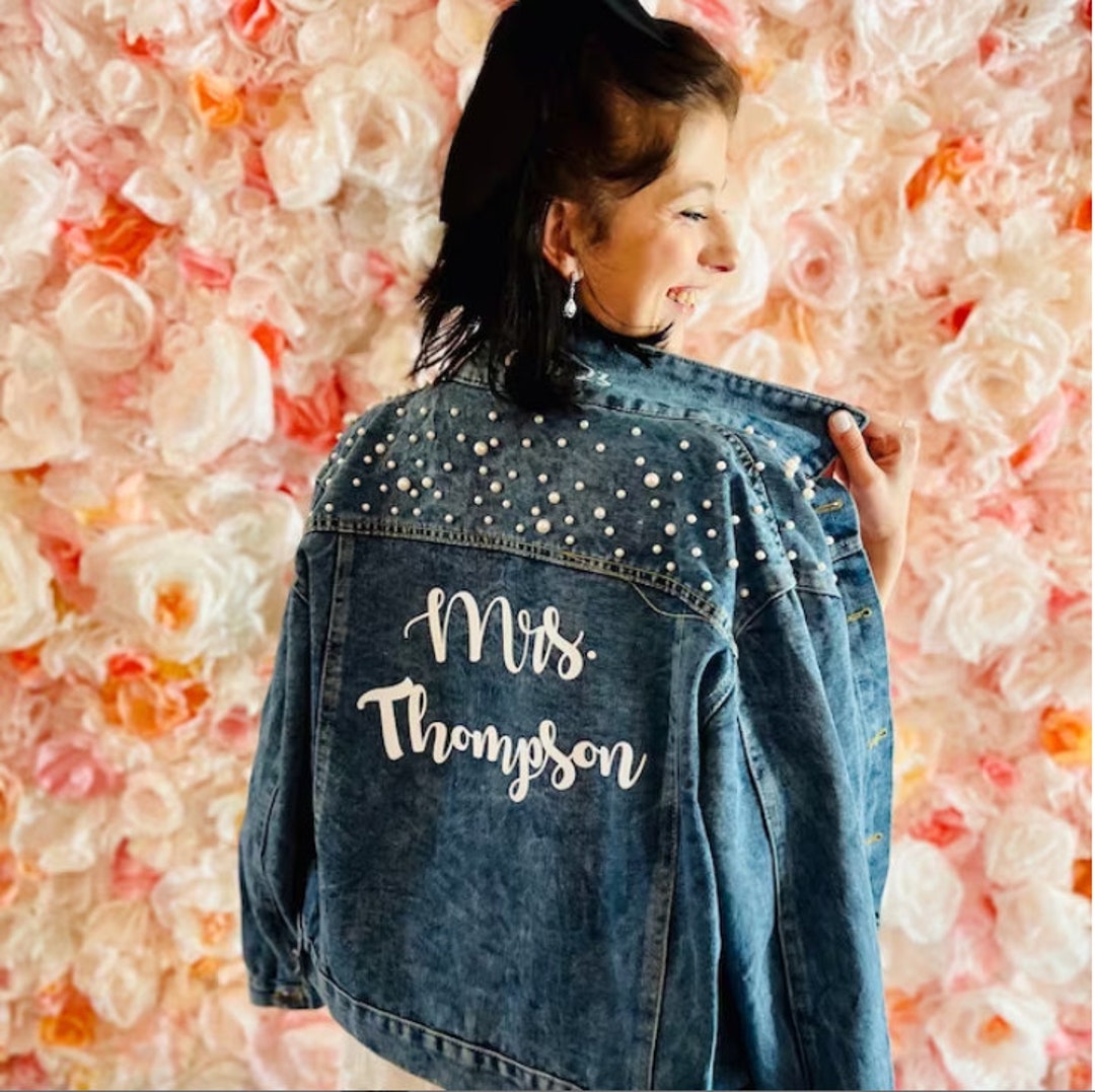 Wedding Jacket, Bride Jacket, Wifey Jacket 50% OFF Custom Bridal Denim ...