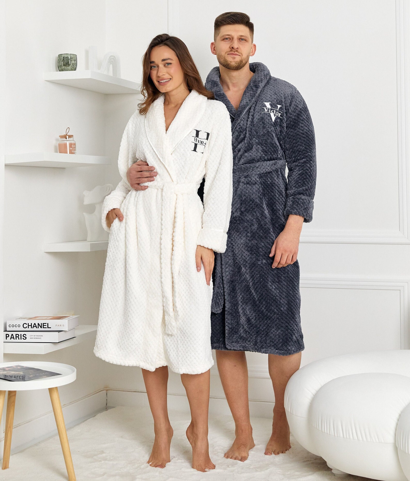 Personalized Spa Bathrobes, Custom Robes for Couple, Honeymoon Gift ...