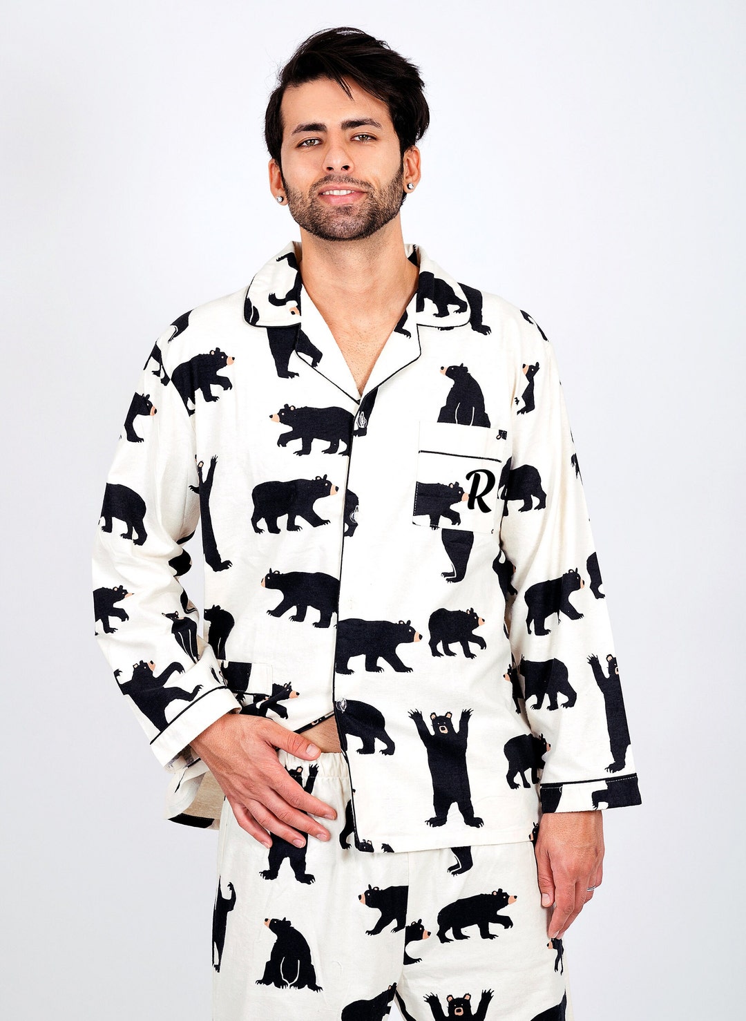 Papa Bear Pajamas: Funny Men's Christmas Pjs - Etsy