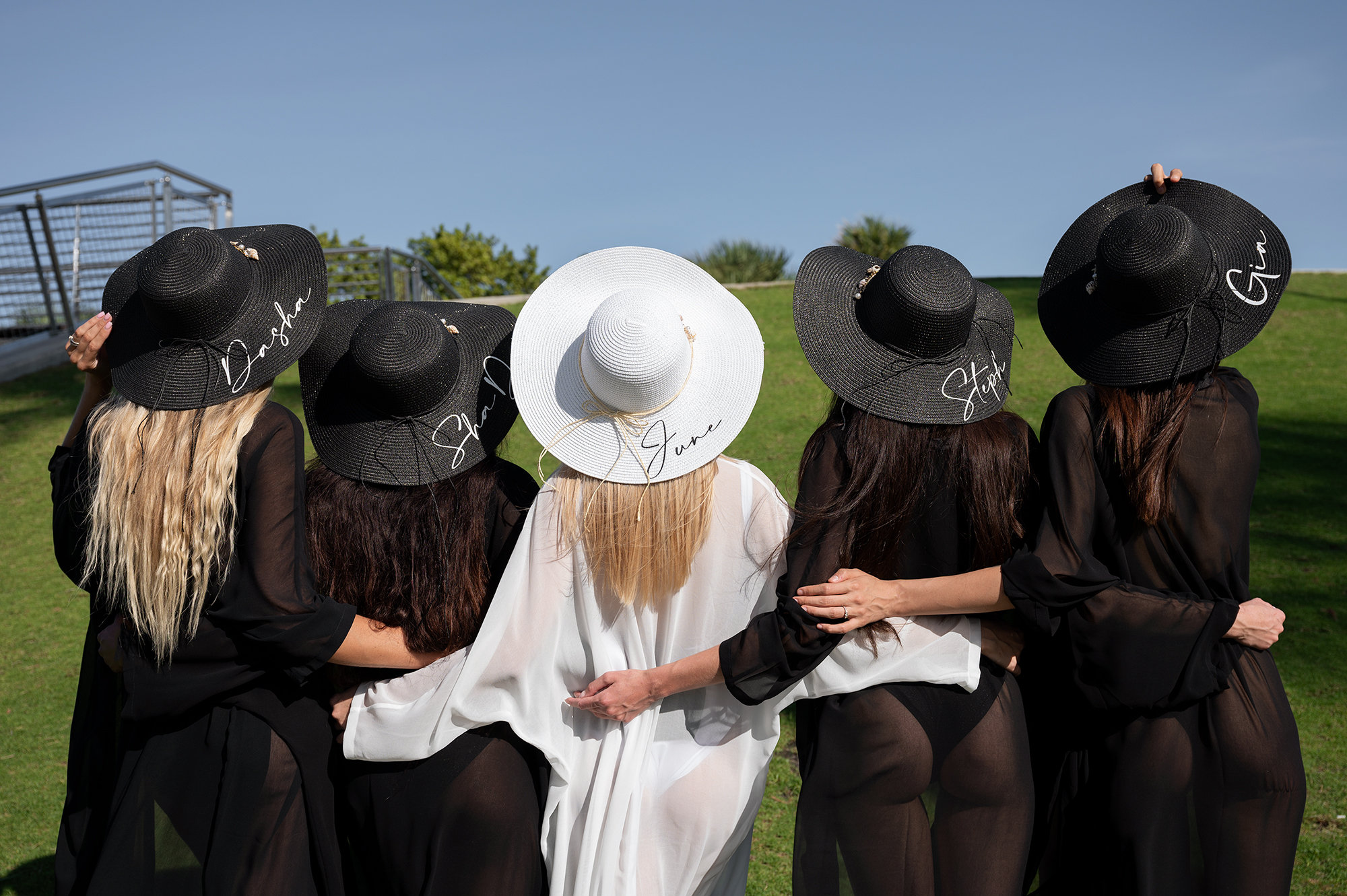 Personalized Floppy Sun Hat: Custom Bridal Party Hats With Shells - Etsy