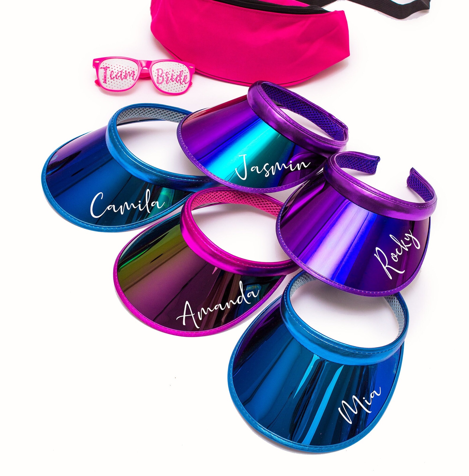 Custom Holographic Visor Bachelorette Party Holographic Hat | Etsy