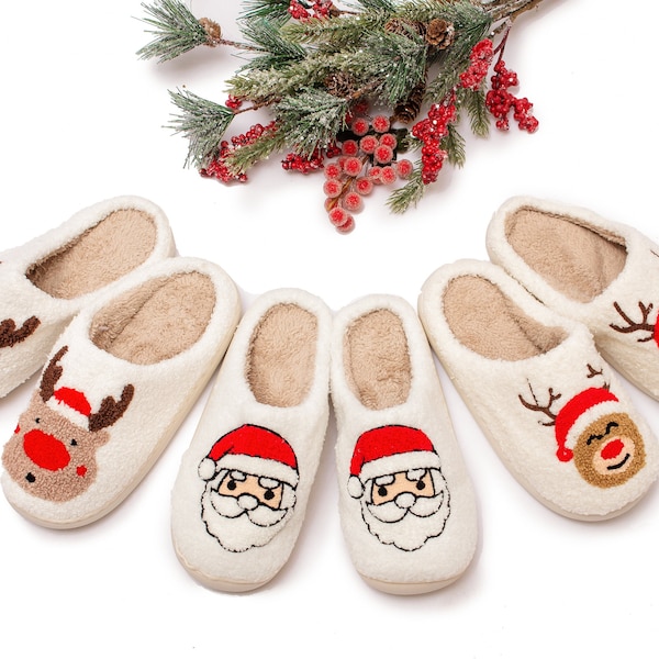 Christmas Slippers - Etsy