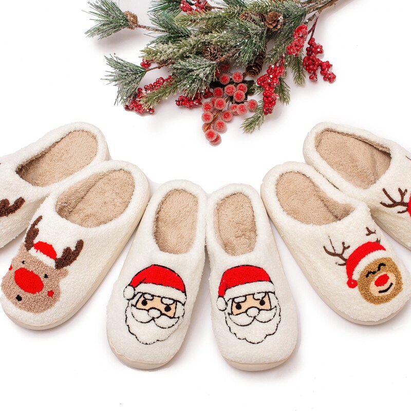 Christmas Slippers - Etsy
