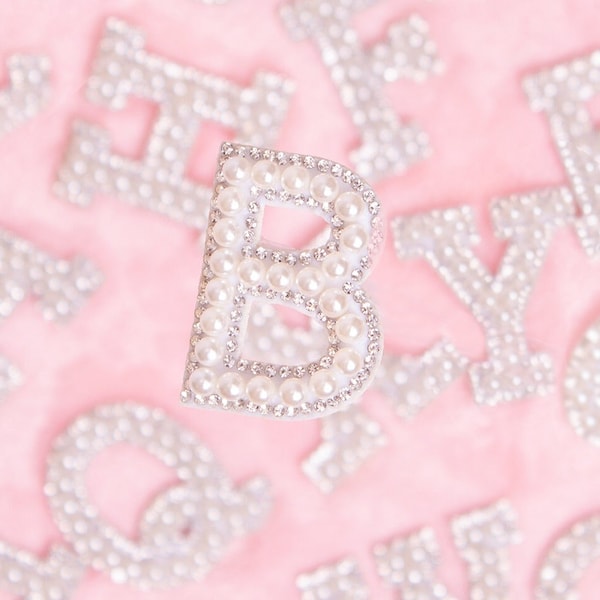 Rhinestone Letter Patch 4 - Etsy