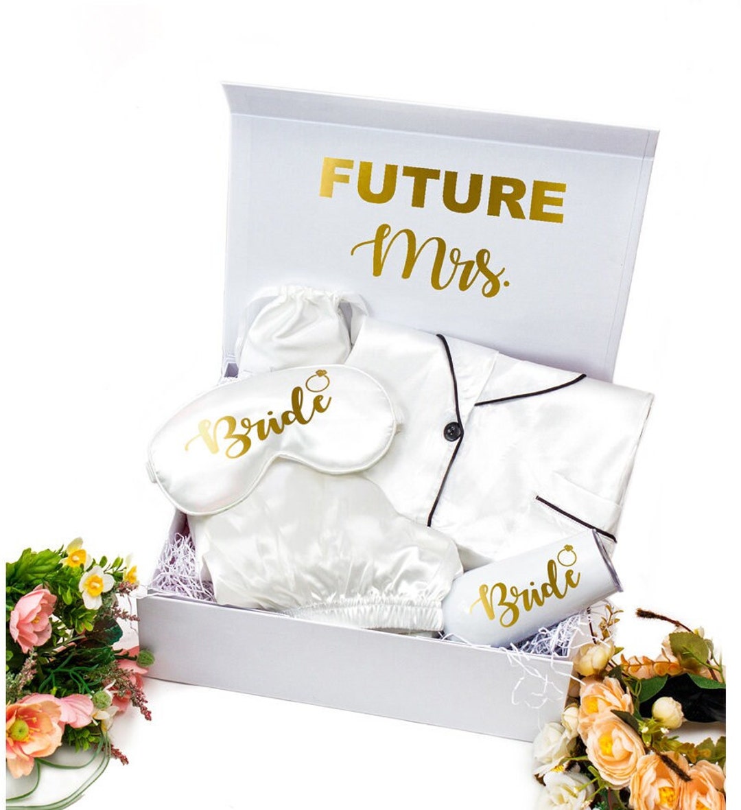 Bridal Custom Satin Pajama Set Bridal Gift Box Custom Bridal - Etsy