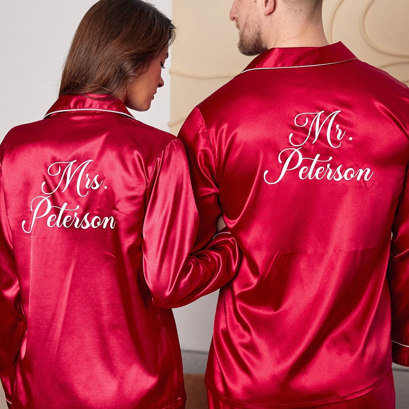 Silk Mr and Mrs Pajamas - Etsy