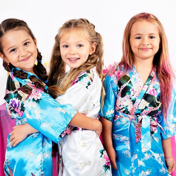 Floral Satin Robe - Etsy