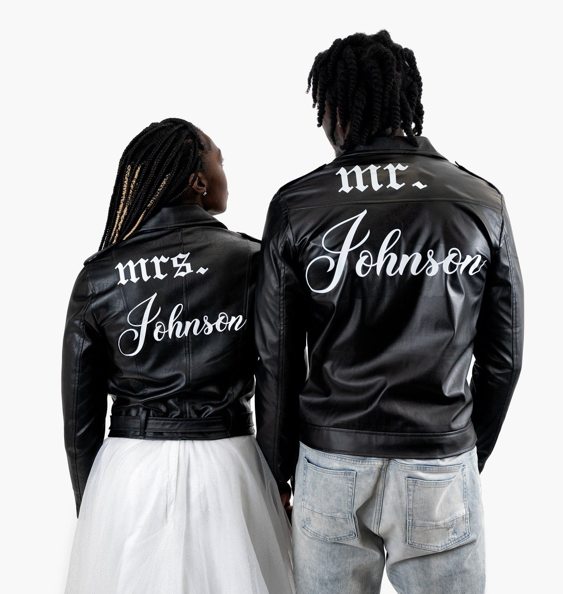 Customized Faux Leather Jackets for Couple Husband and Wife - Etsy