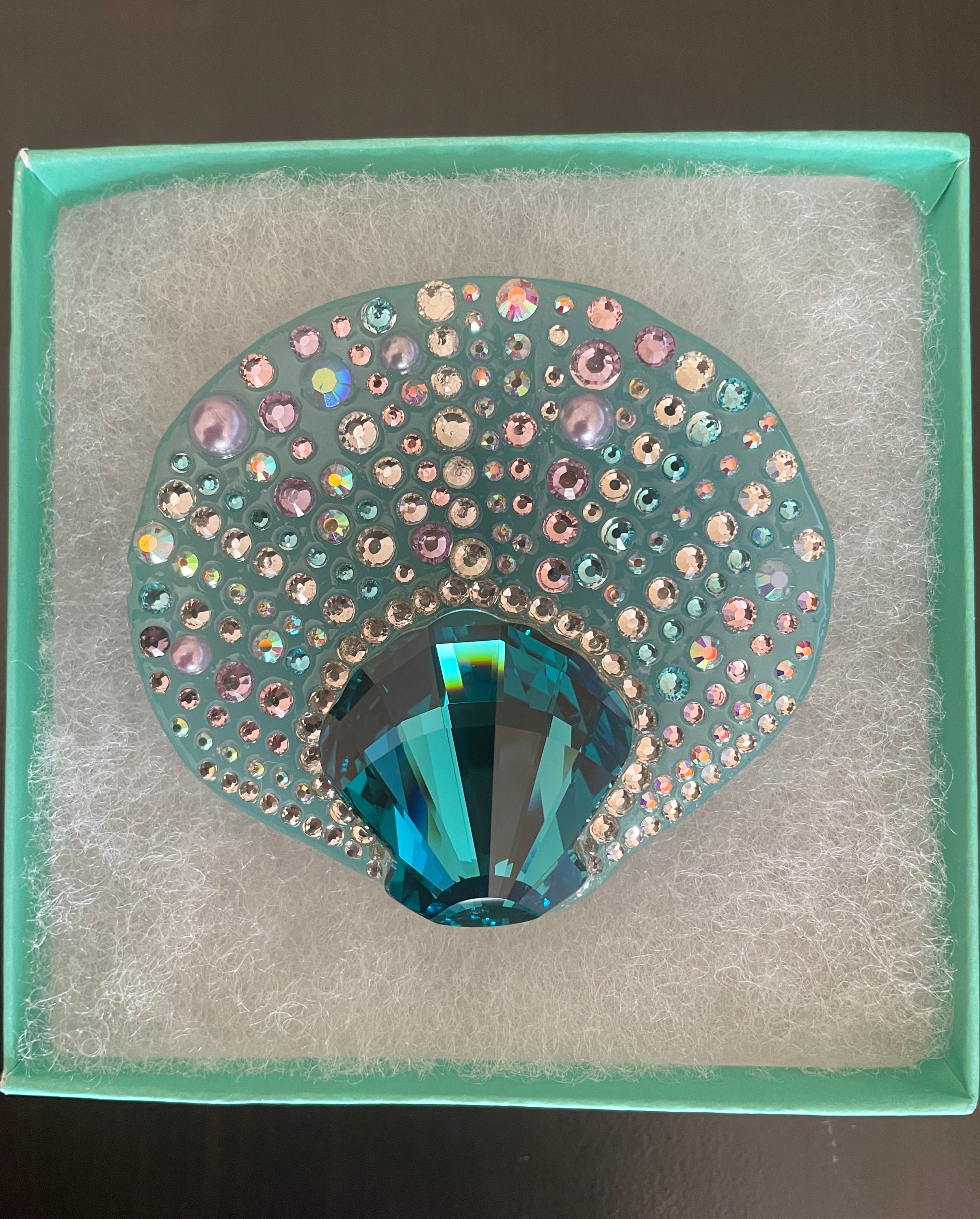 Park-accurate Ariel Seashell Brooch With Swarovski Crystal - Etsy