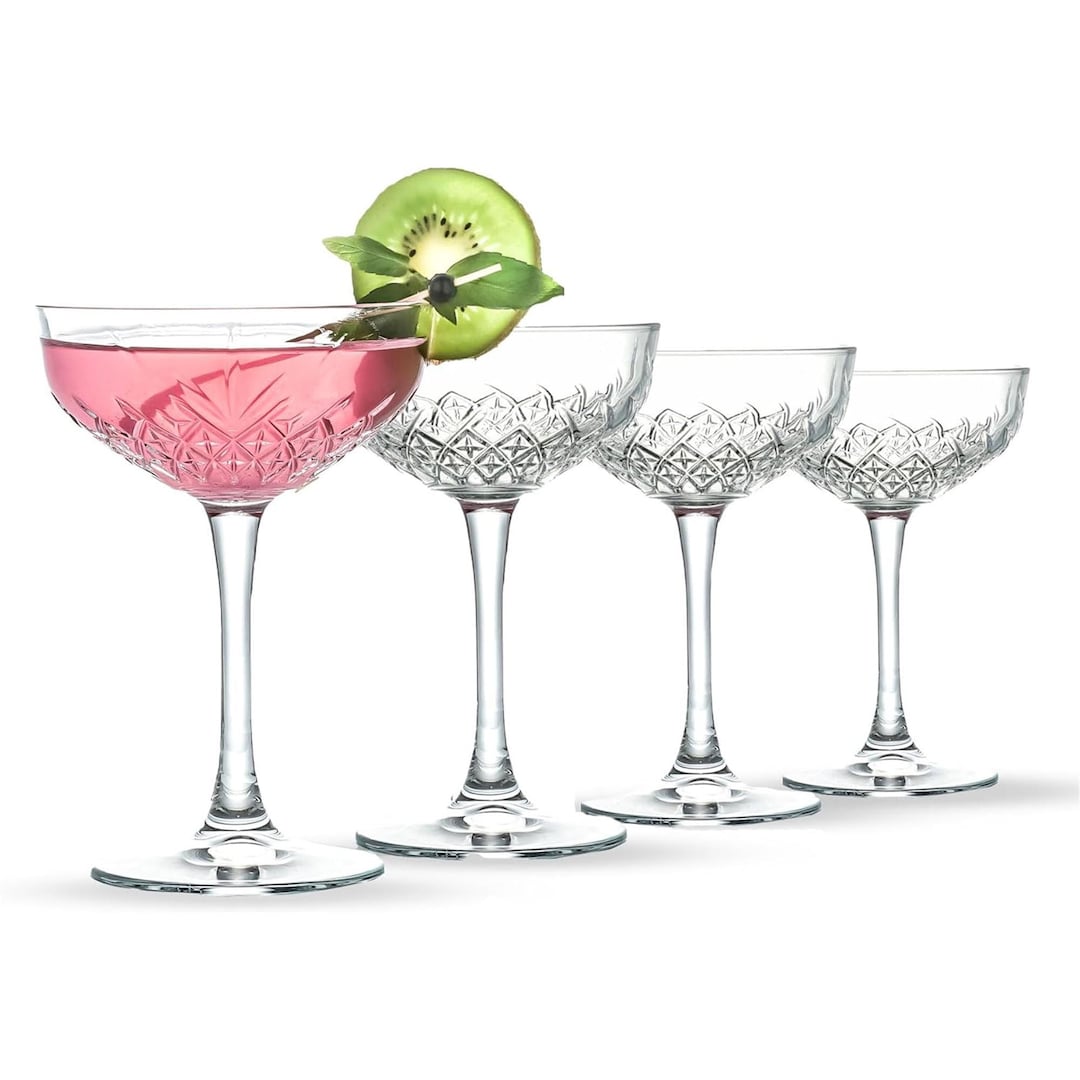 Large Martini Glasses, Vintage Coupe Glasses Set of 4, Champagne ...